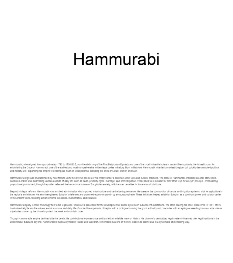 Hammurabi | PDF
