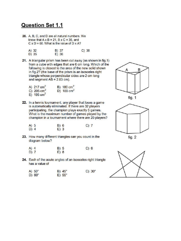 Question Set 1.1 | PDF