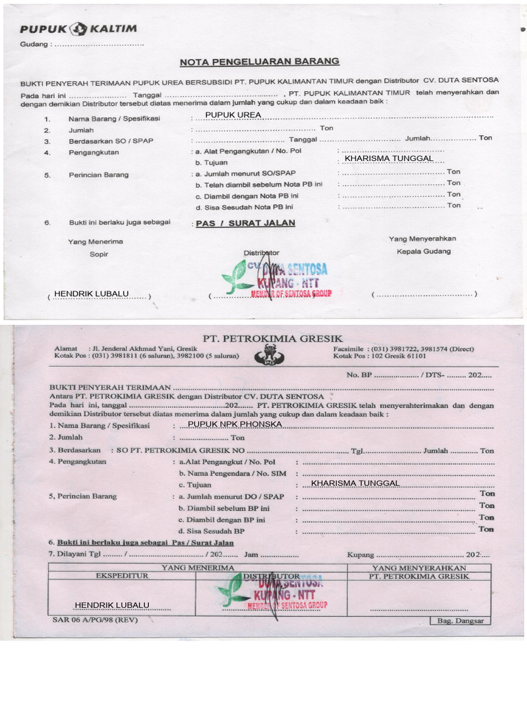 kwitansi om hen | PDF