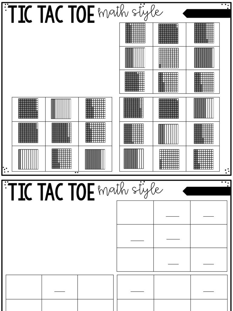 Decimal Tic Tac Toe Games | PDF | Decimal | Mathematics