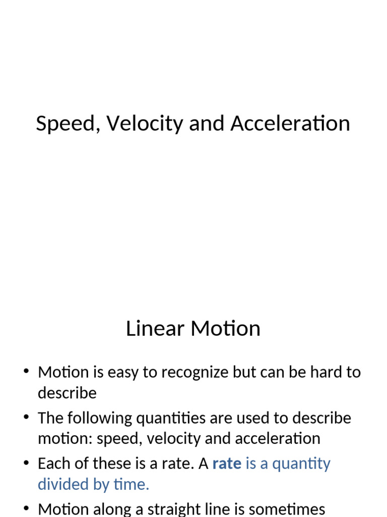 Speed Velocity and Acceleration2 08 | PDF | Speed | Velocity