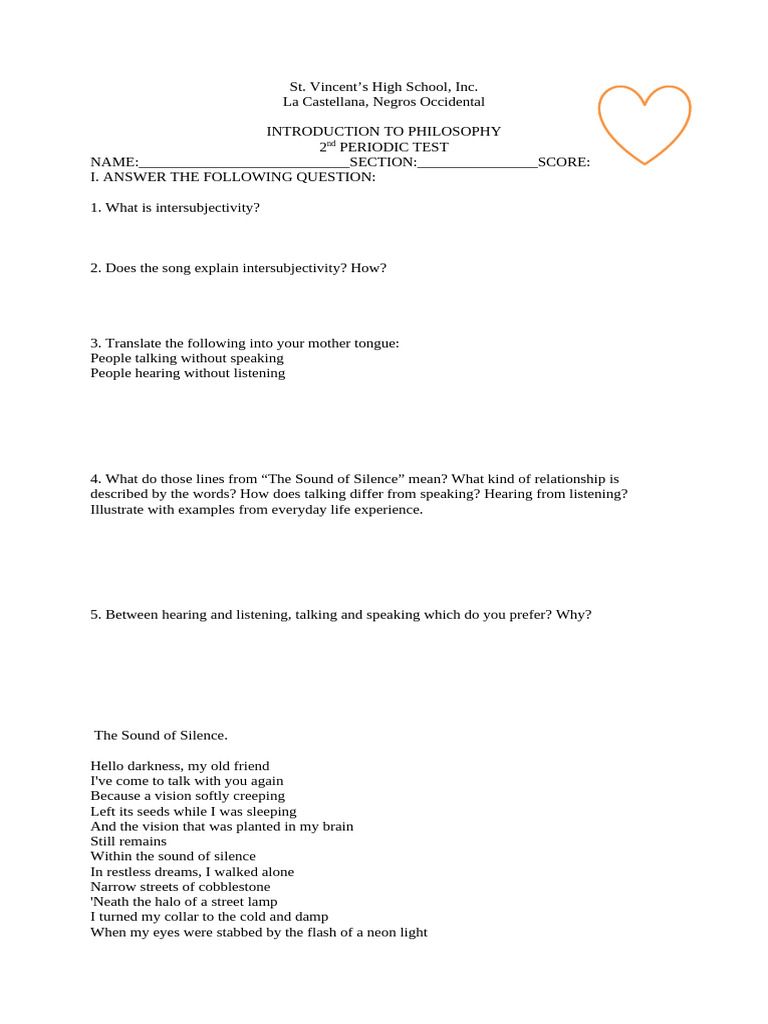 2nd Periodic Test in Philosophy 2024 | PDF