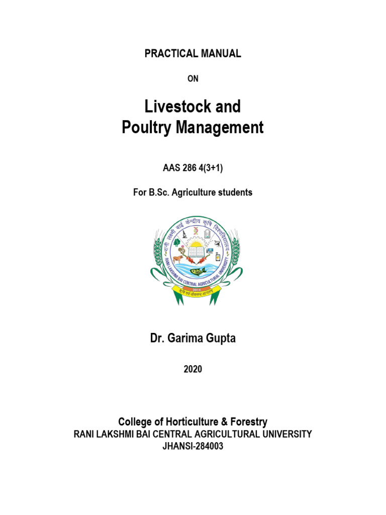 AAS 286 Livestock and Poultry Management | PDF | Fodder | Livestock