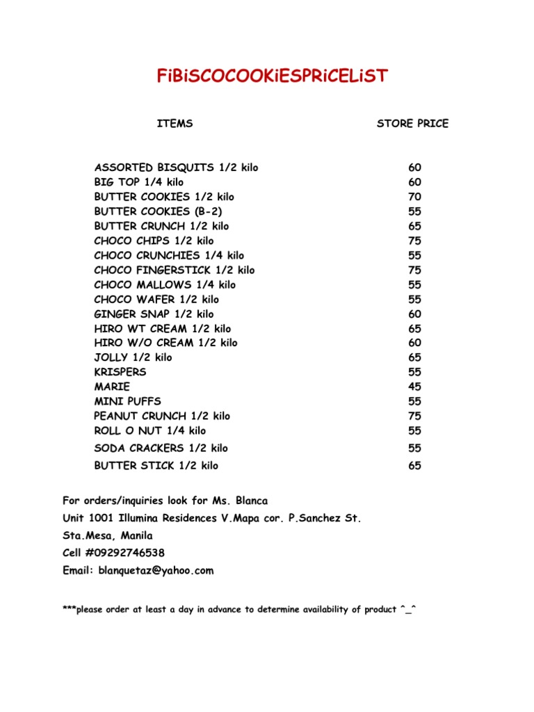 Fibisco Products Price List | PDF | Wellness | Lifestyle