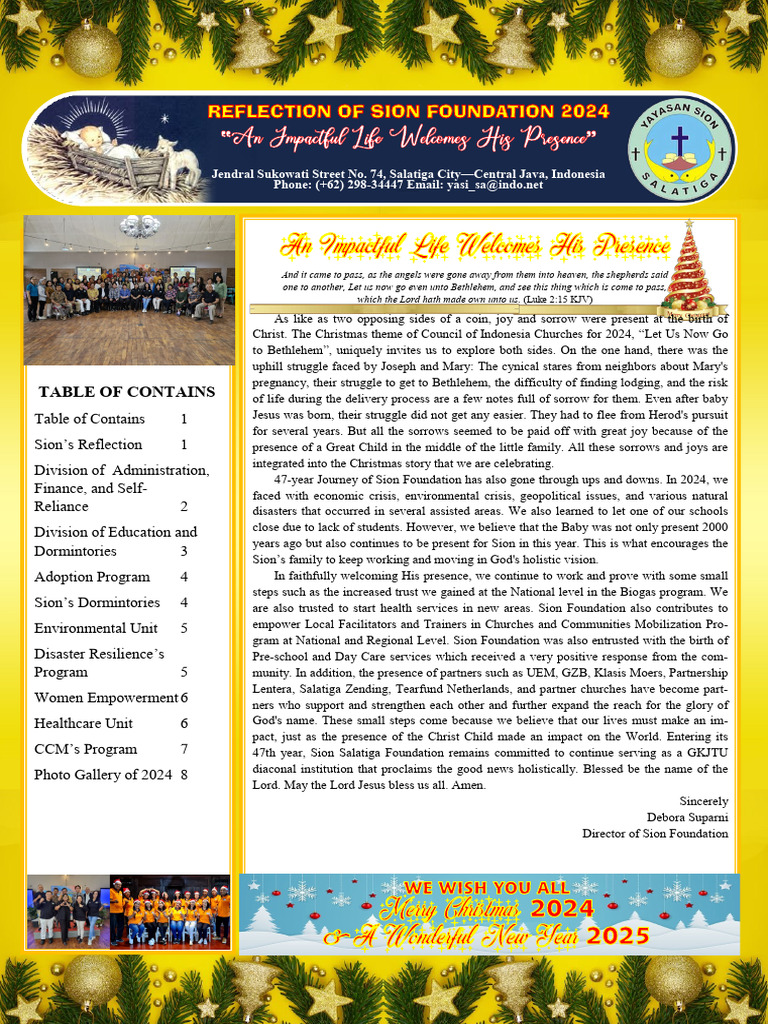Sion Reflection 2024 (Eng Ver) Last Revision | PDF | Nativity Of Jesus