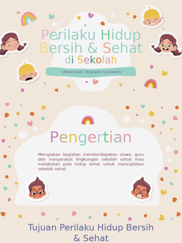 Perilaku Hidup Bersih Dan Sehat Disekolah | PDF