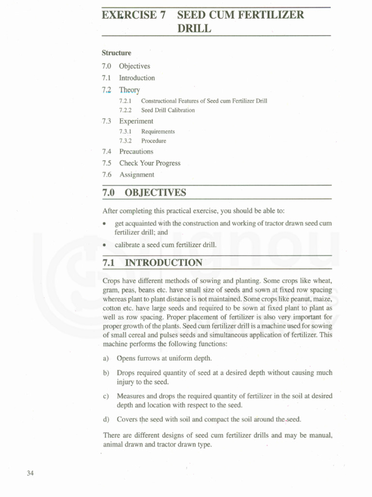 Exercise 7 | PDF | Sowing | Plough