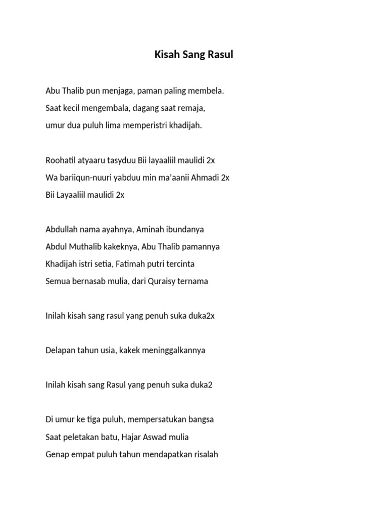 Kisah Sang Rasul | PDF