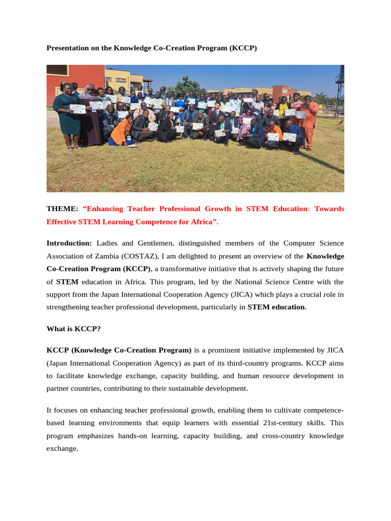 Presentation on KCCP-1 | PDF | Science, Technology, Engineering, And Mathematics | Science Education