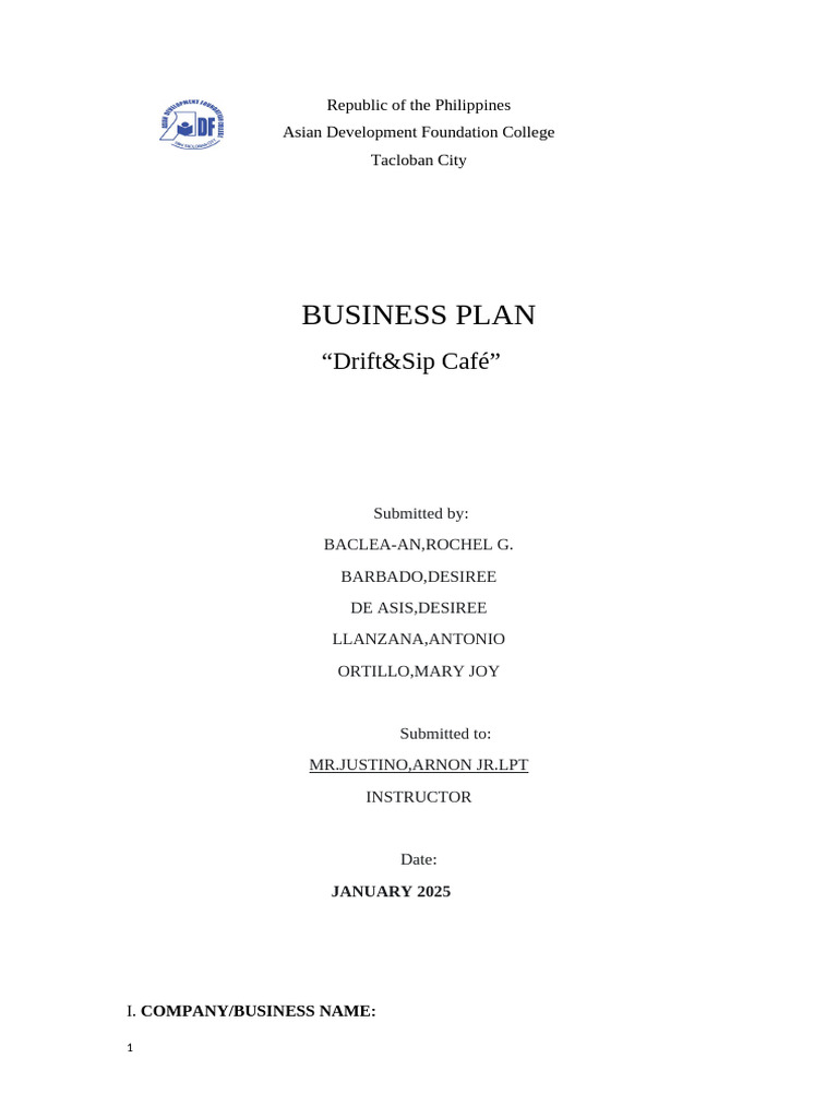 Businessplan Final, Dox. 1 | PDF | Coffee | Brand