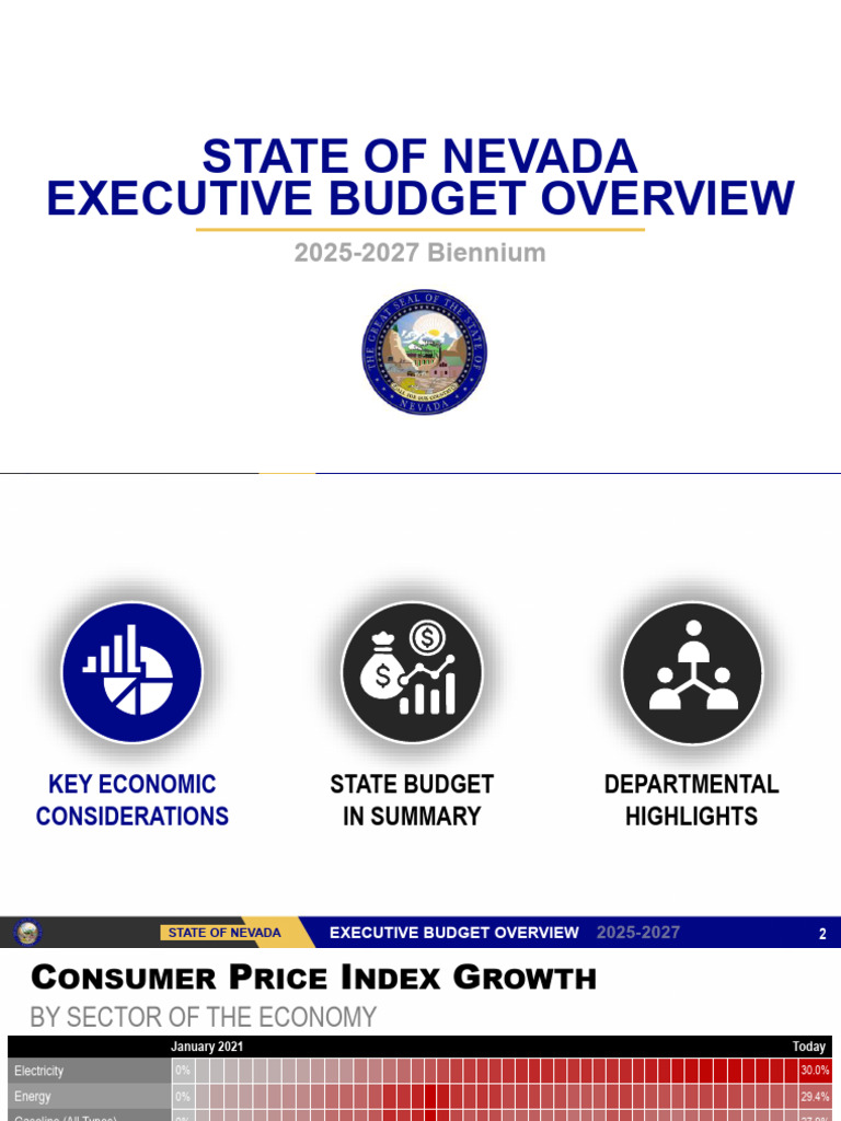 Nevada Executive Budget Overview 2025-2027 | PDF | Fund Accounting | Budget