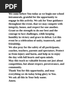 Opening Prayer for Intramurals 2013 | PDF | God The Father | Christian ...