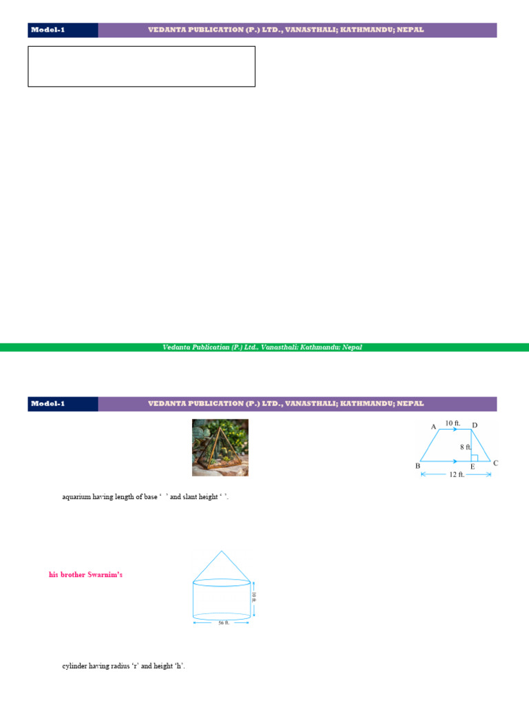 Model Question For See Qualifying Exam 20250109073915 | PDF | Area ...
