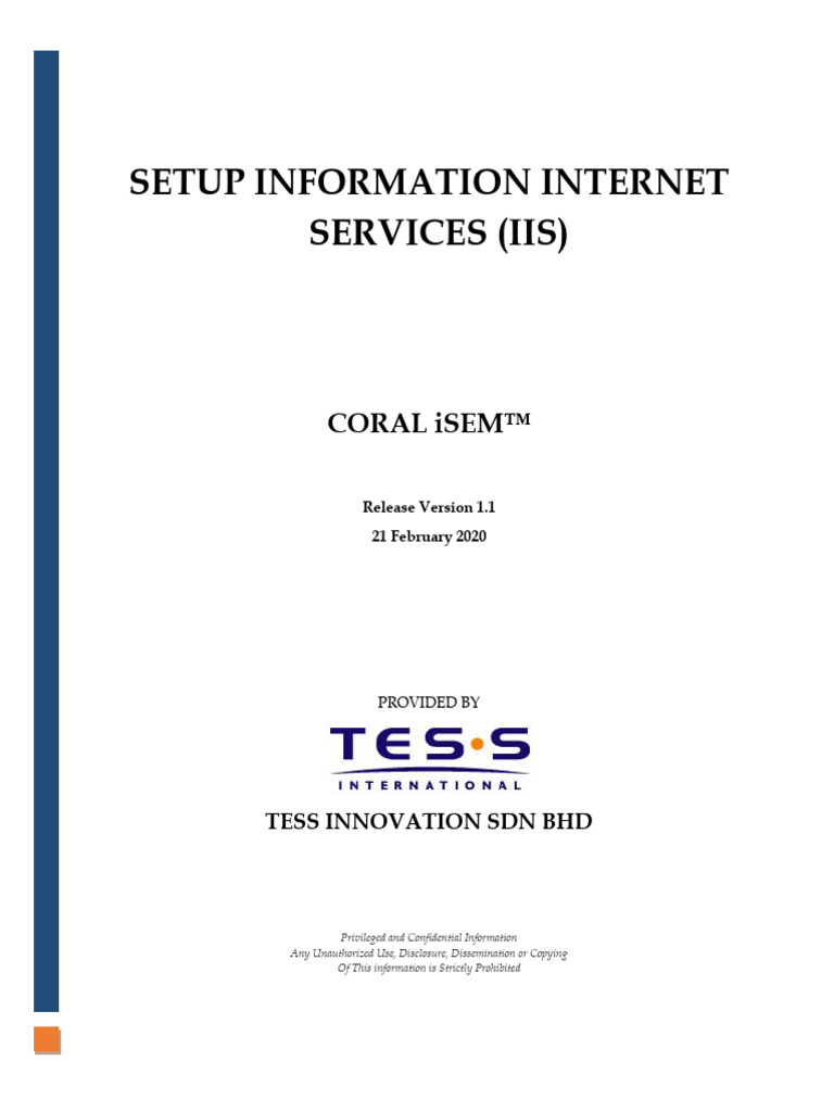 BTS-ISEM-INS-001 Setup Internet Information Services (IIS) | PDF | Internet Information Services ...