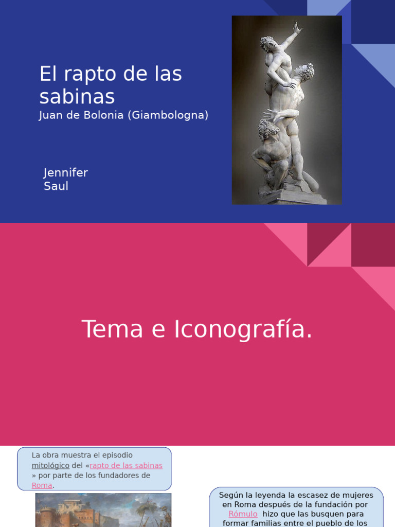 Rapto de las Sabinas: Escultura de Giambologna | PDF | Escultura | Arte ...