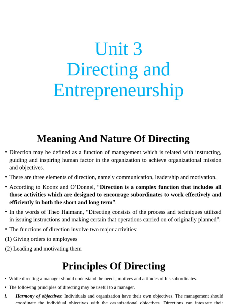 Unit 3 M&E | PDF | Leadership | Entrepreneurship