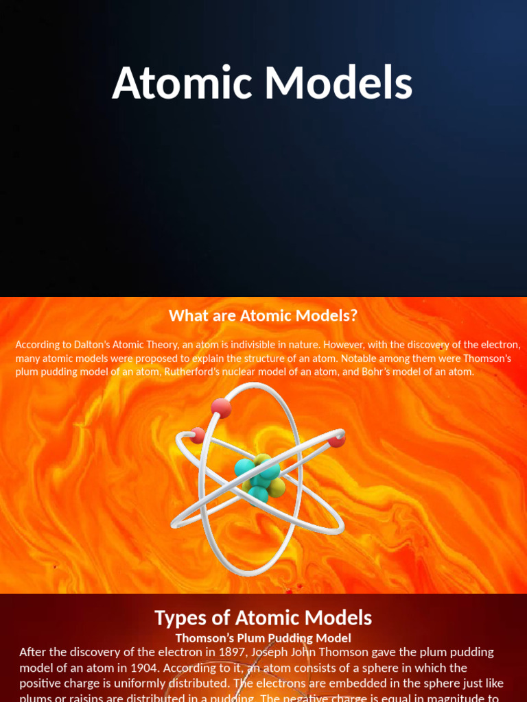 Atomic Models | PDF | Atomic Nucleus | Atoms