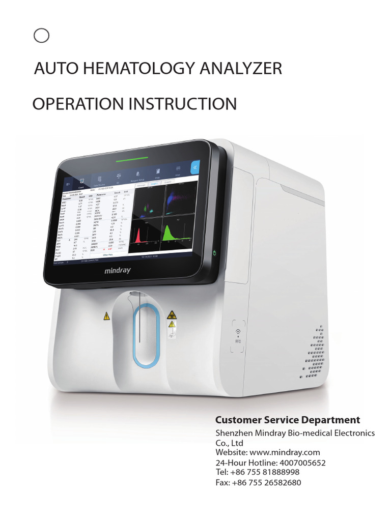 Mindray BC-700 Hematology Analyzer Guide | PDF | Barcode