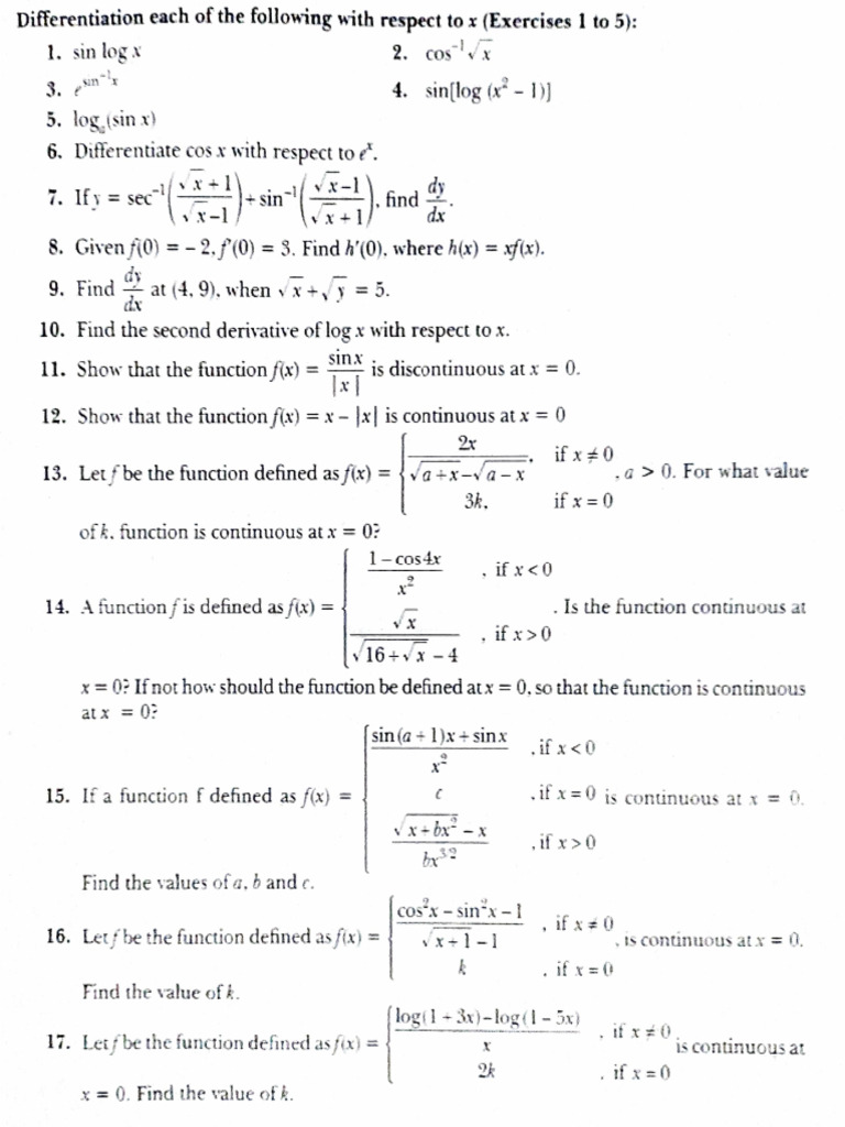 Class XII Summer Break Home Assignment | PDF | Mathematical Analysis | Functions And Mappings