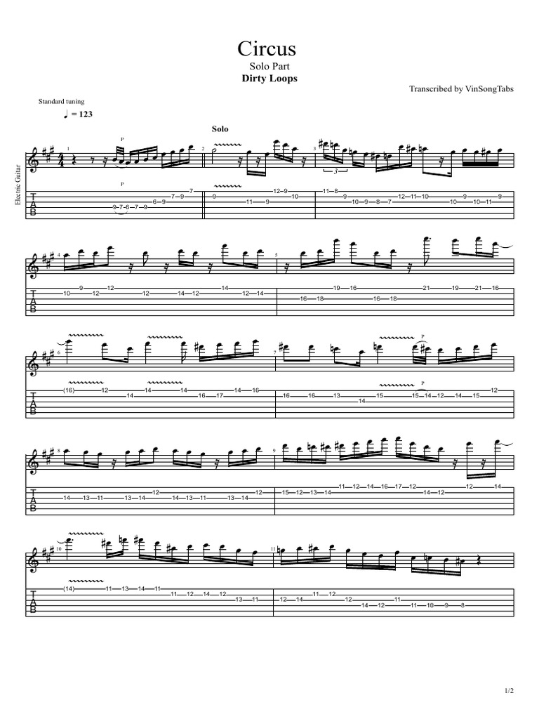 Circus (Solo) - Dirty Loops | PDF