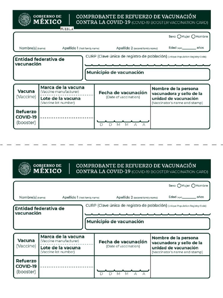 Comprobante Covid Refuerzo (2) | PDF