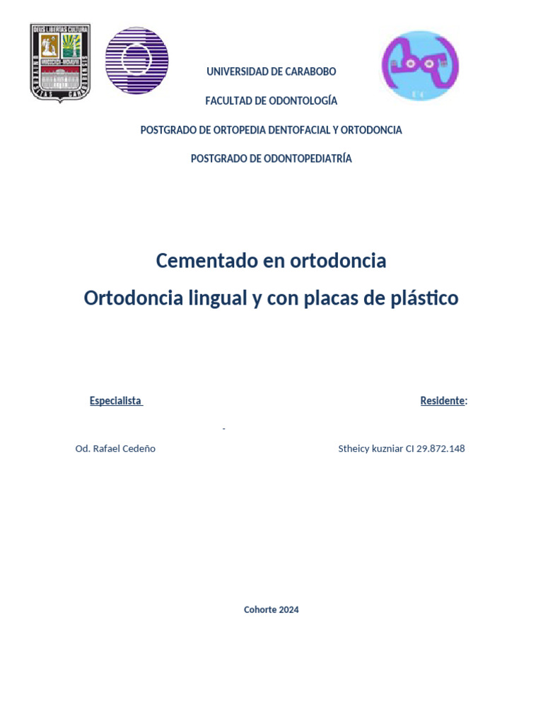 Cementado de Brackets en Ortodoncia | PDF | Ortodoncia | Adhesión