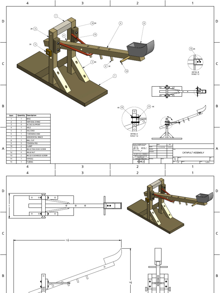 Catapult Drawing | PDF