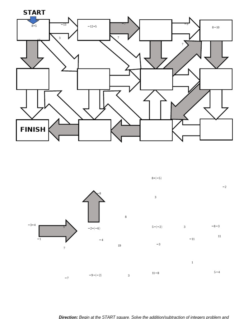 PETA #2 - Integers Maze | PDF | Mathematics | Arithmetic