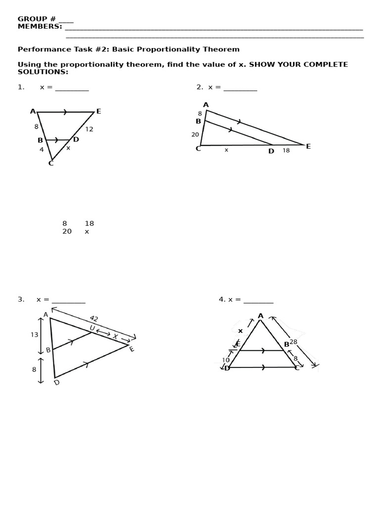 Basic Proportionality Theorem | PDF
