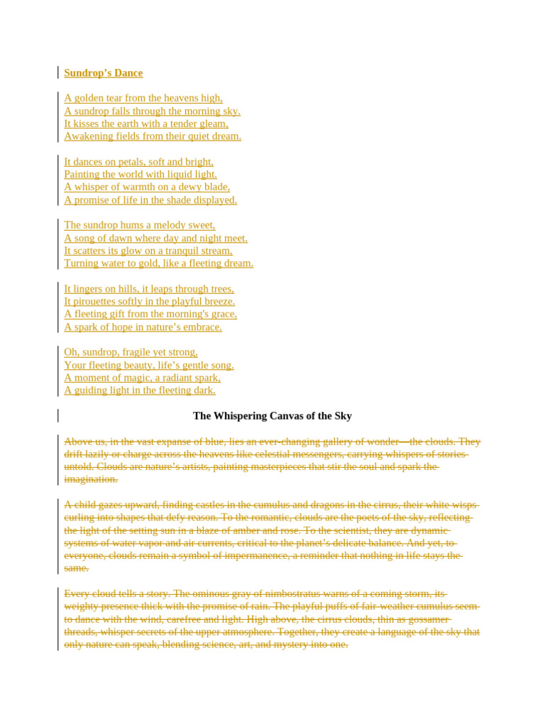 Sundrop’s Dance | PDF | Cloud | Sky