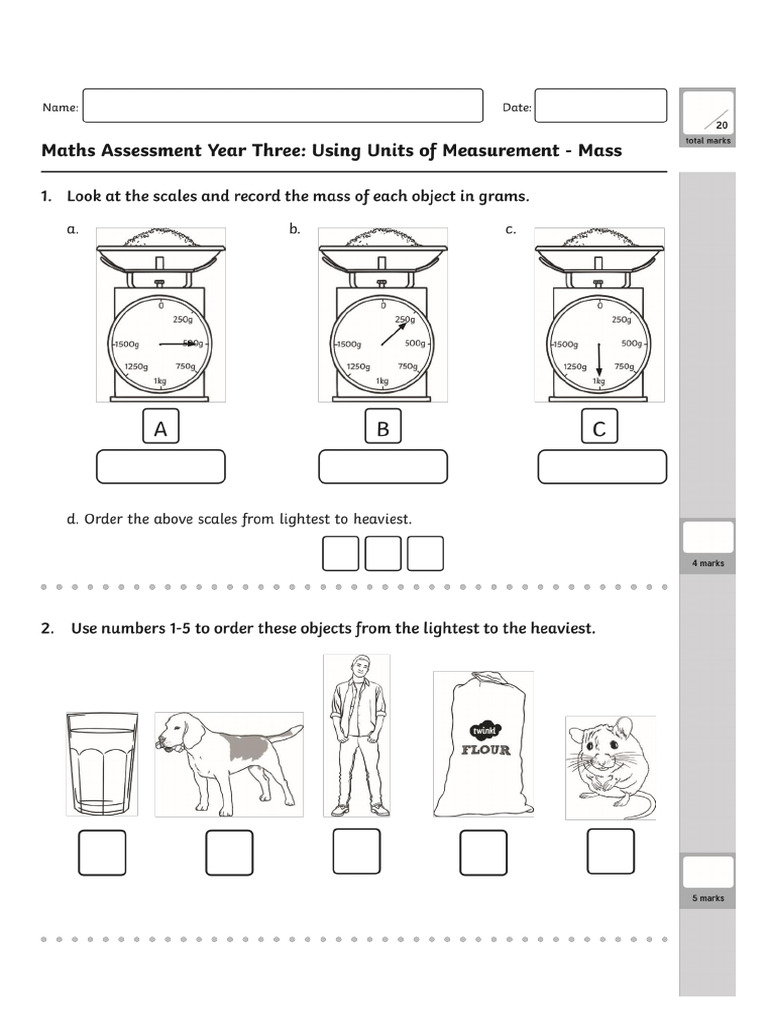 Year 3 Measurement and Geometry Capacity Assessment - Ver - 3 | PDF
