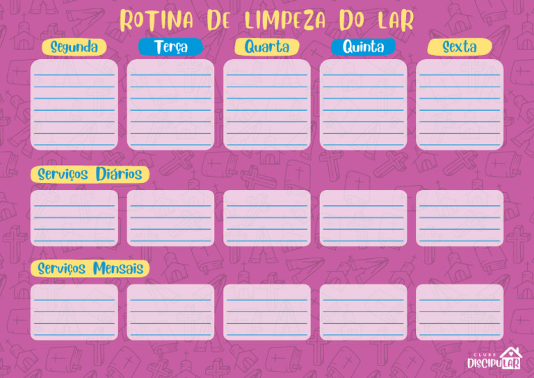 Quadro Rotina Limpeza Do Lar | PDF