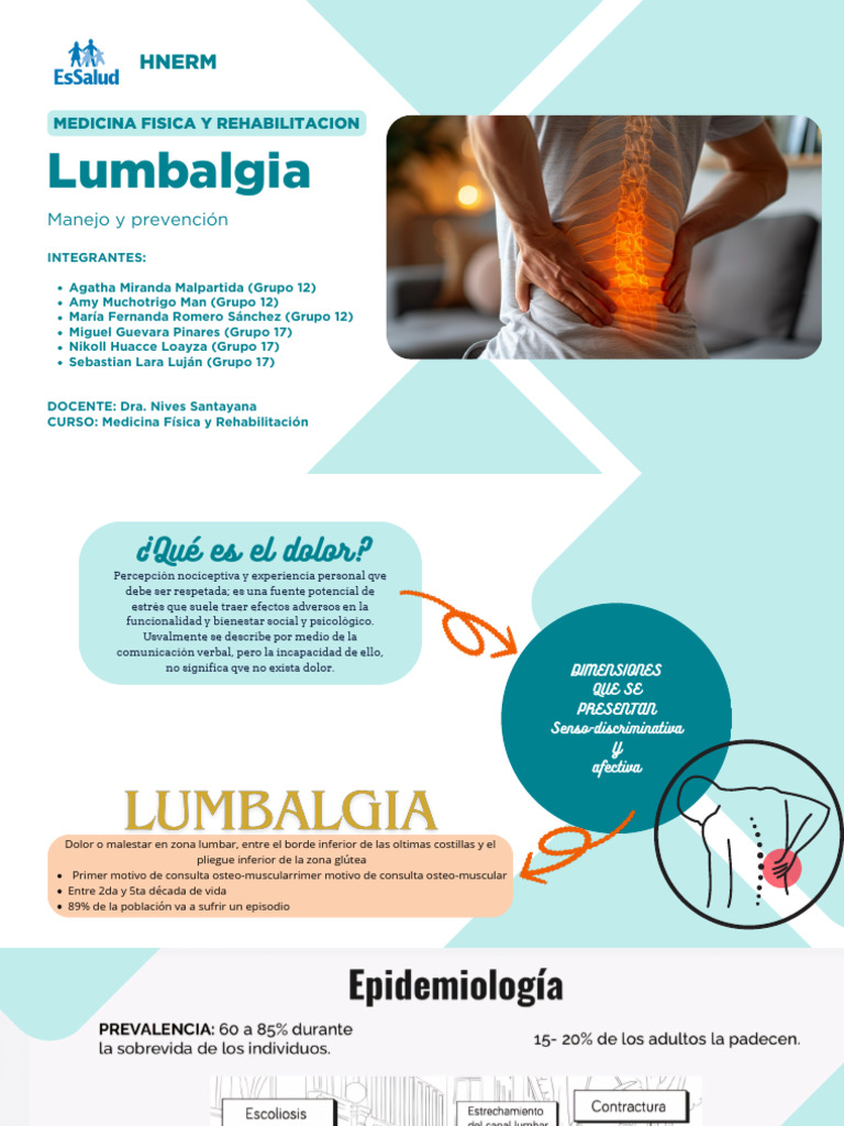 Lumbalgia | PDF | Dolor lumbar | Cuidado de la salud