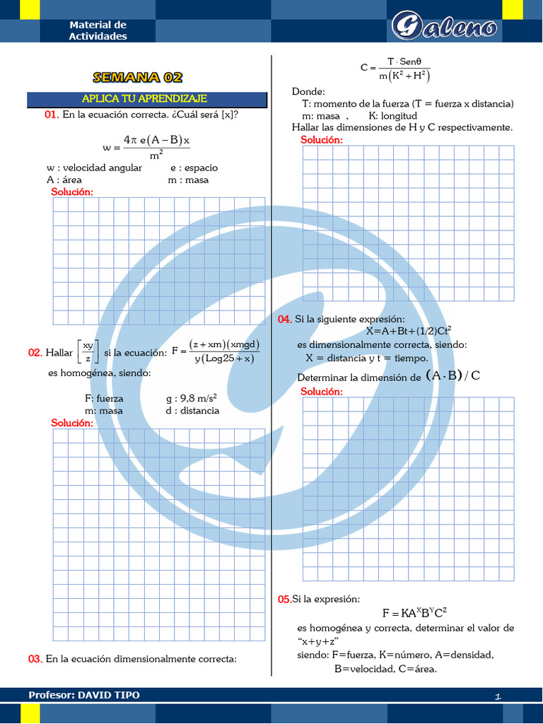 Fi 5to Ana. Dimensional Semana2 | PDF | Mecánica | Movimiento (física)