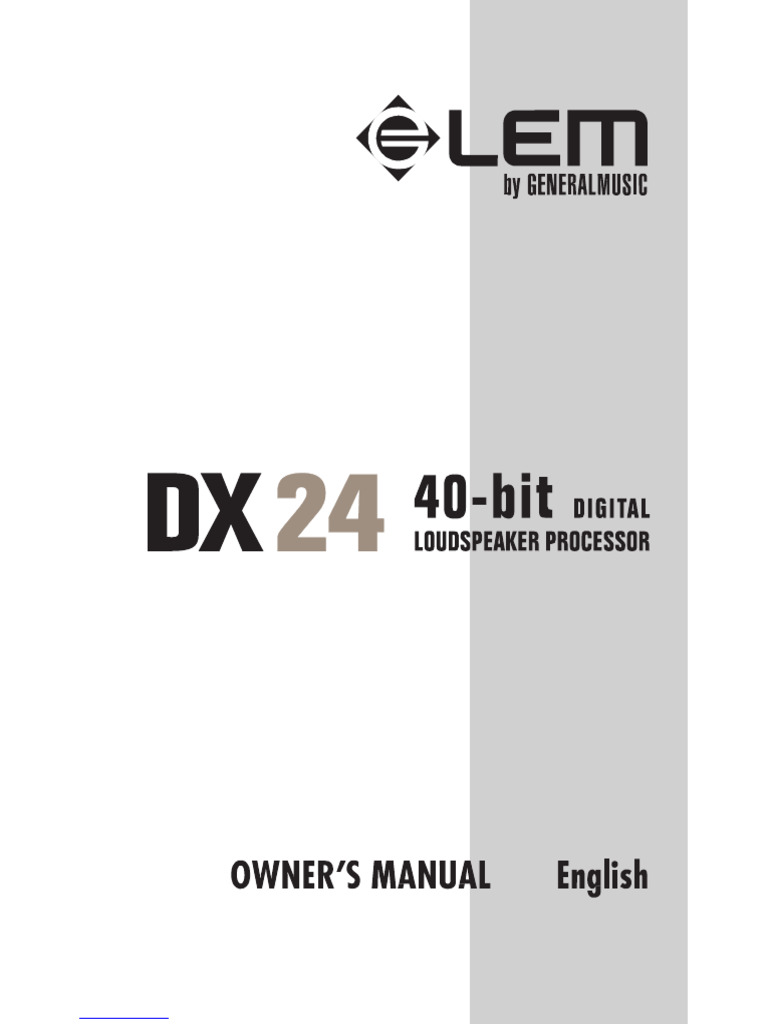 DX 24 | PDF | Equalization (Audio) | Menu (Computing)