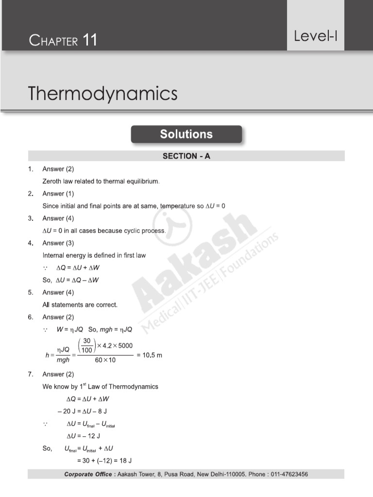 CLS MED 24 25 XI Phy Package 4 Level 1 Chapter 11 | PDF