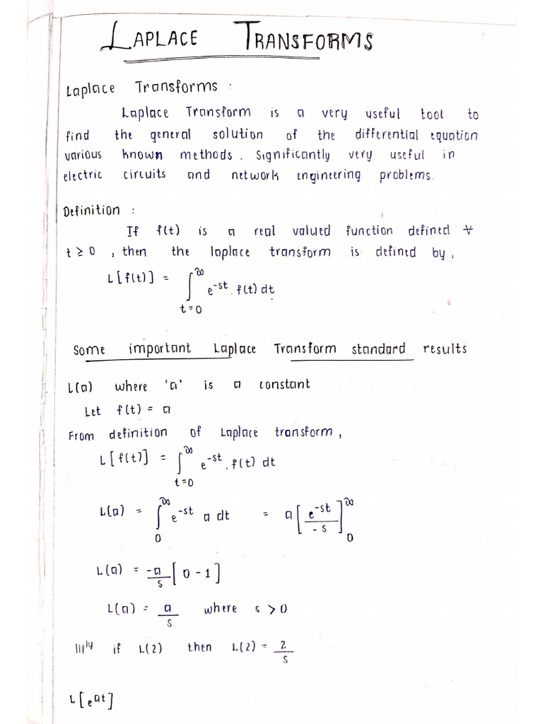 Laplace Math | PDF