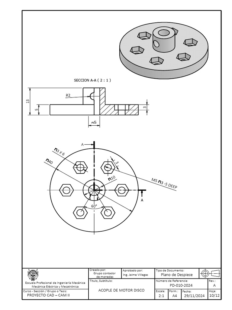 10 - 12 Plano de Acople de Motor | PDF
