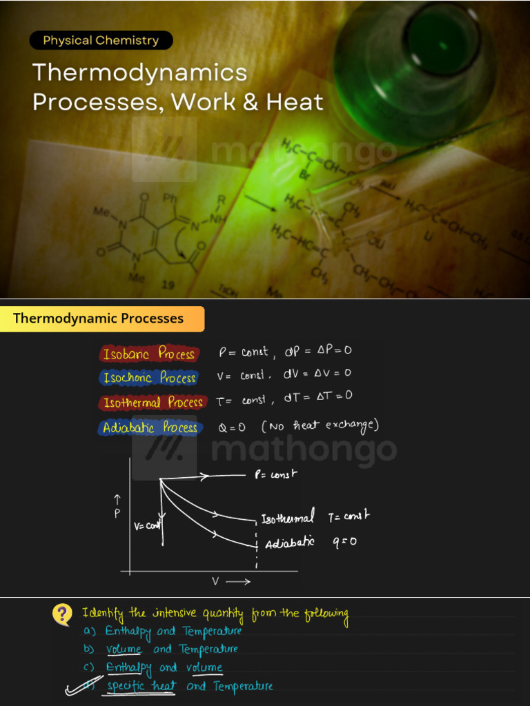 02 - Thermodynamic Processes, Work & Heat | PDF