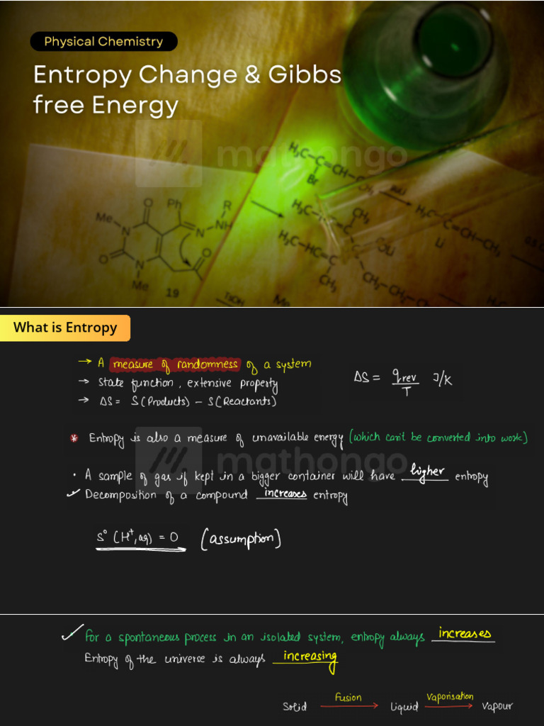 04 - Entropy Change and Gibbs Free Energy | PDF | Entropy | Physical ...