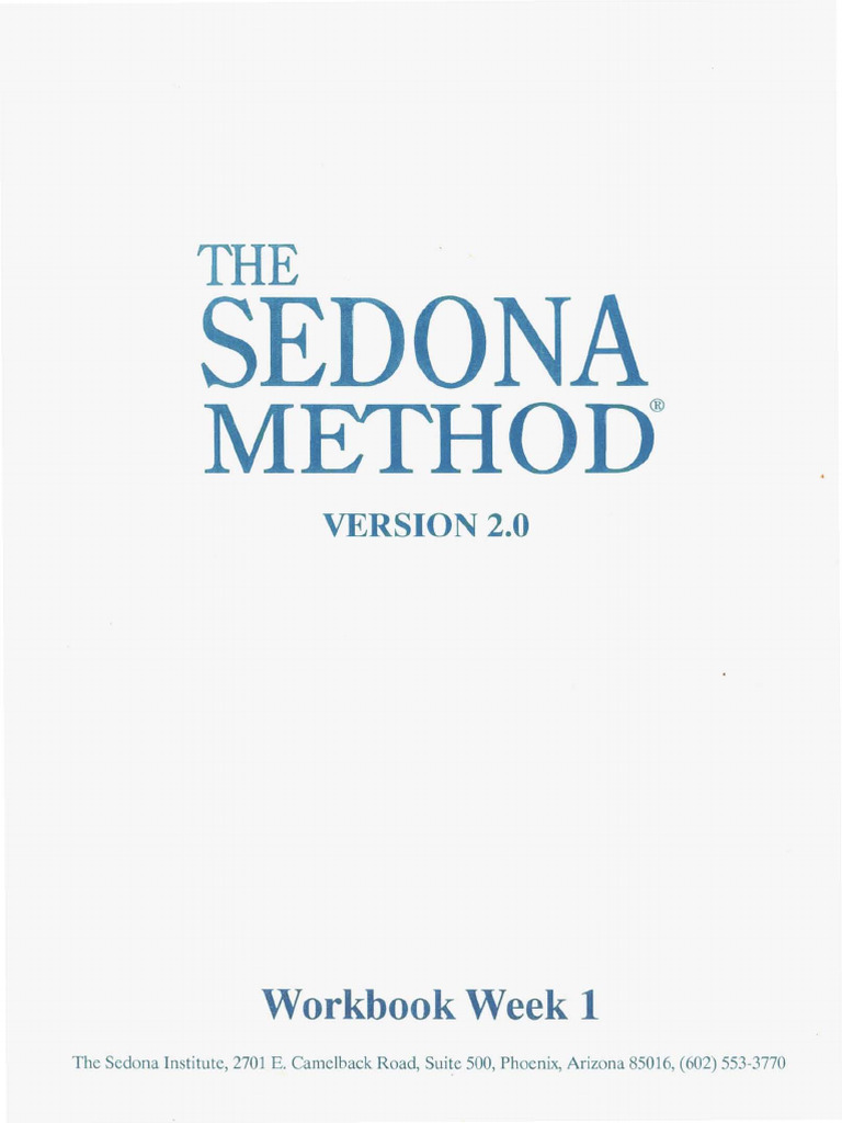 Sedona Workbook | PDF | Feeling | Goal