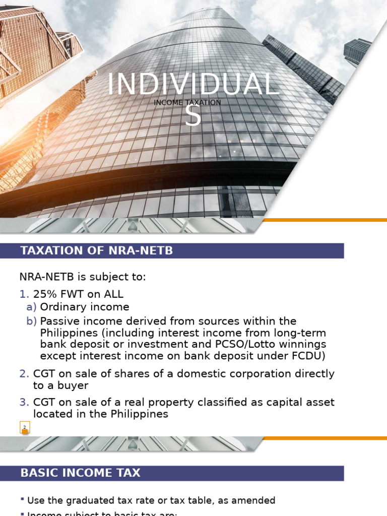 Individuals | PDF | Taxes | Income Tax