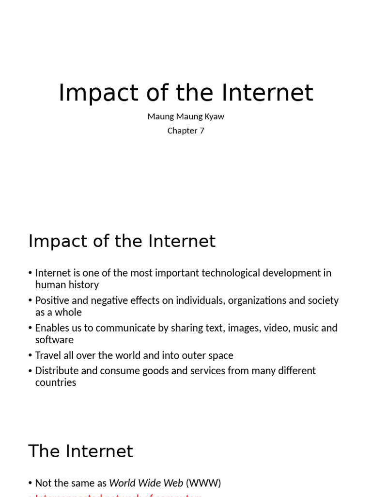 Impact of The Internet | PDF | Internet | File Transfer Protocol