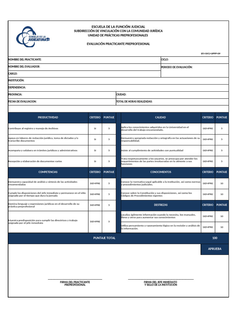 Efj SVCJ Uppp 09 Evaluación Final | PDF