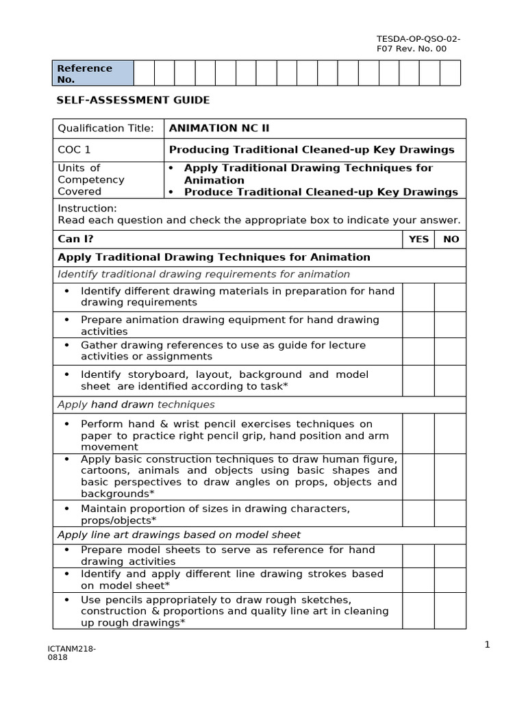 SAG - Animation NC II | PDF | Drawing | Animation