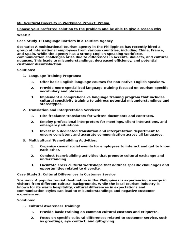 Multicultural Diversity in Workplace Project | PDF | Diversity (Business) | Employee Retention