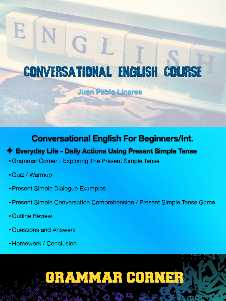 Present Simple Tense Course Guide | PDF | Meal | Cooking