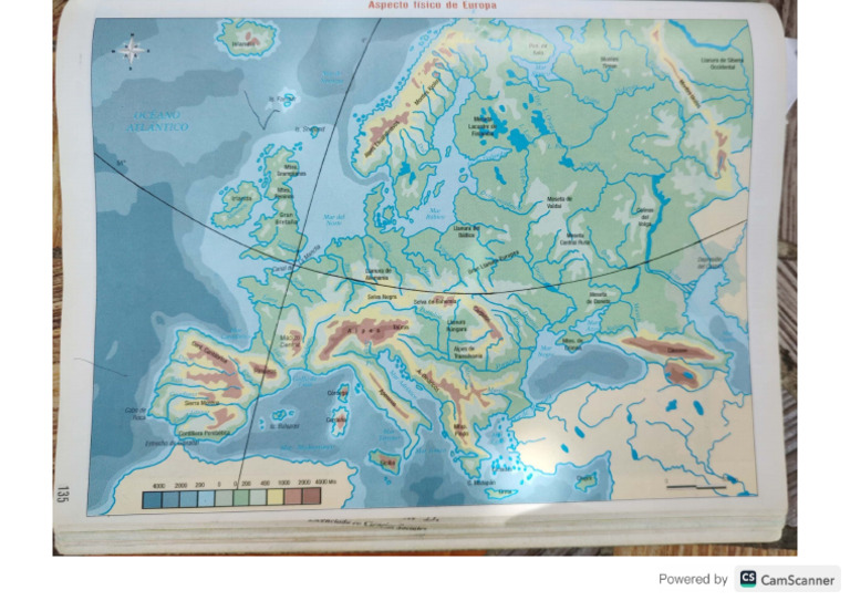 Mapa Fisico de Europa | PDF