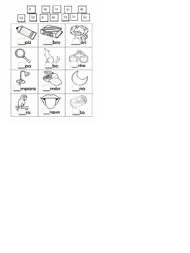 Ejercicios Con La L | PDF