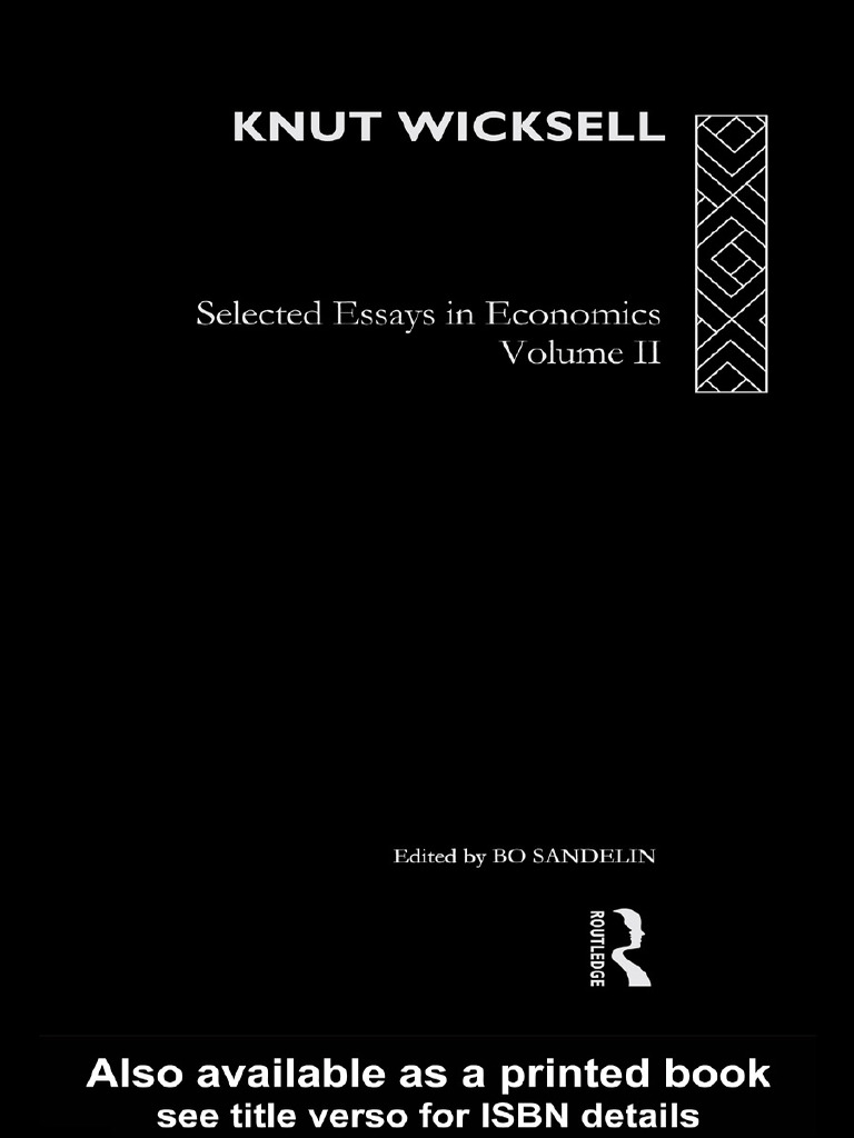 Knut Wicksell Selected Essays in Economics (Bo Sandelin) (Z-Library ...